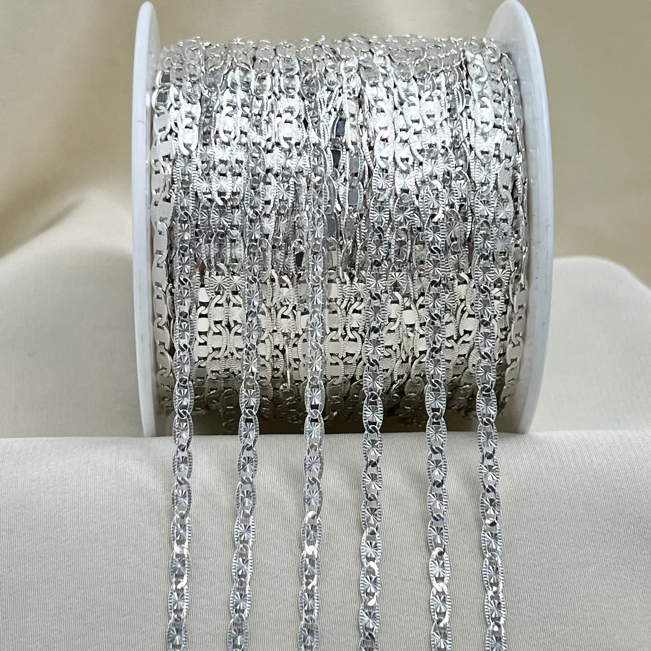 CX107 - Pave Valentino Sterling Silver Chain by the foot – Oriental ...