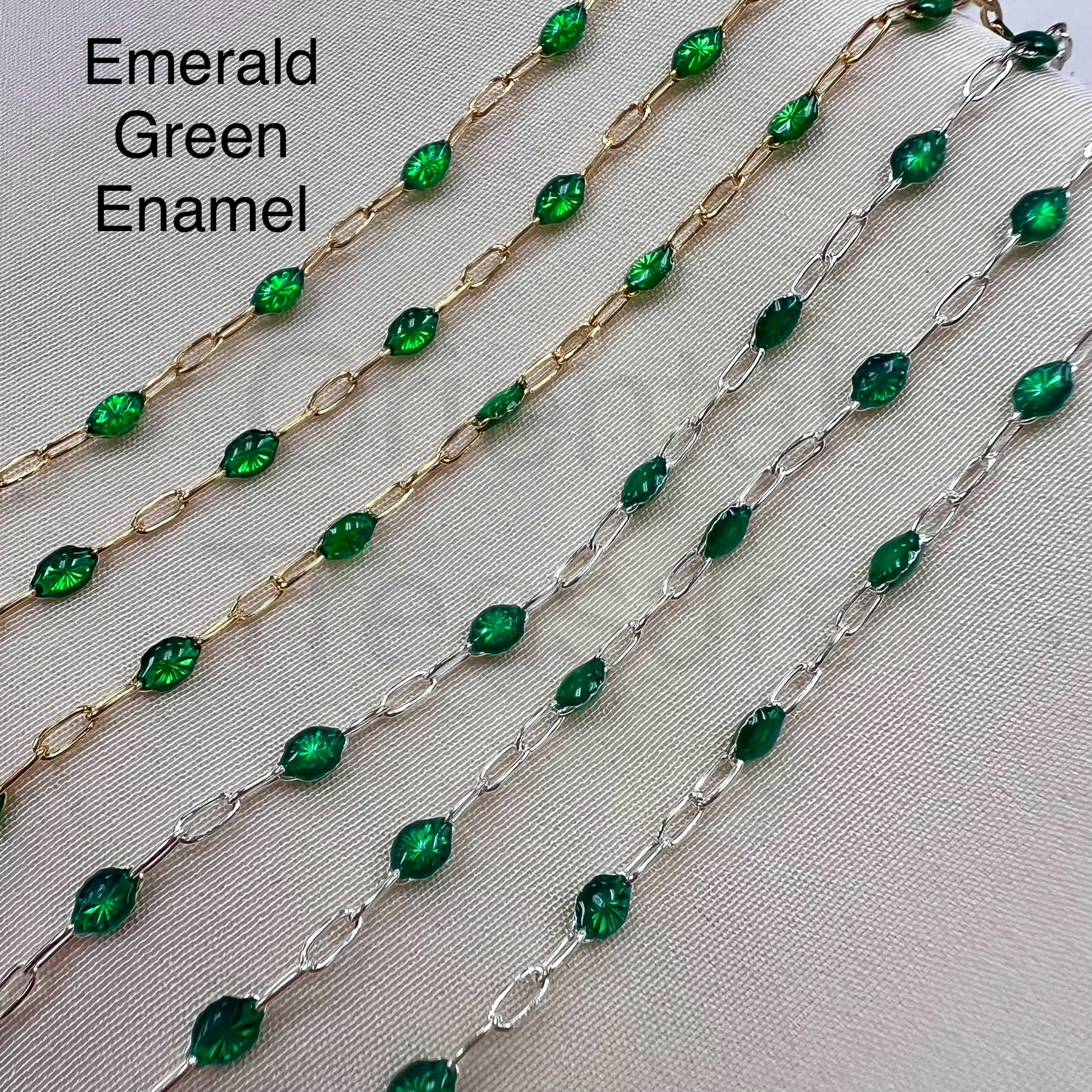CX27: Enamel Paperclip Chain by the foot – Oriental Treasure