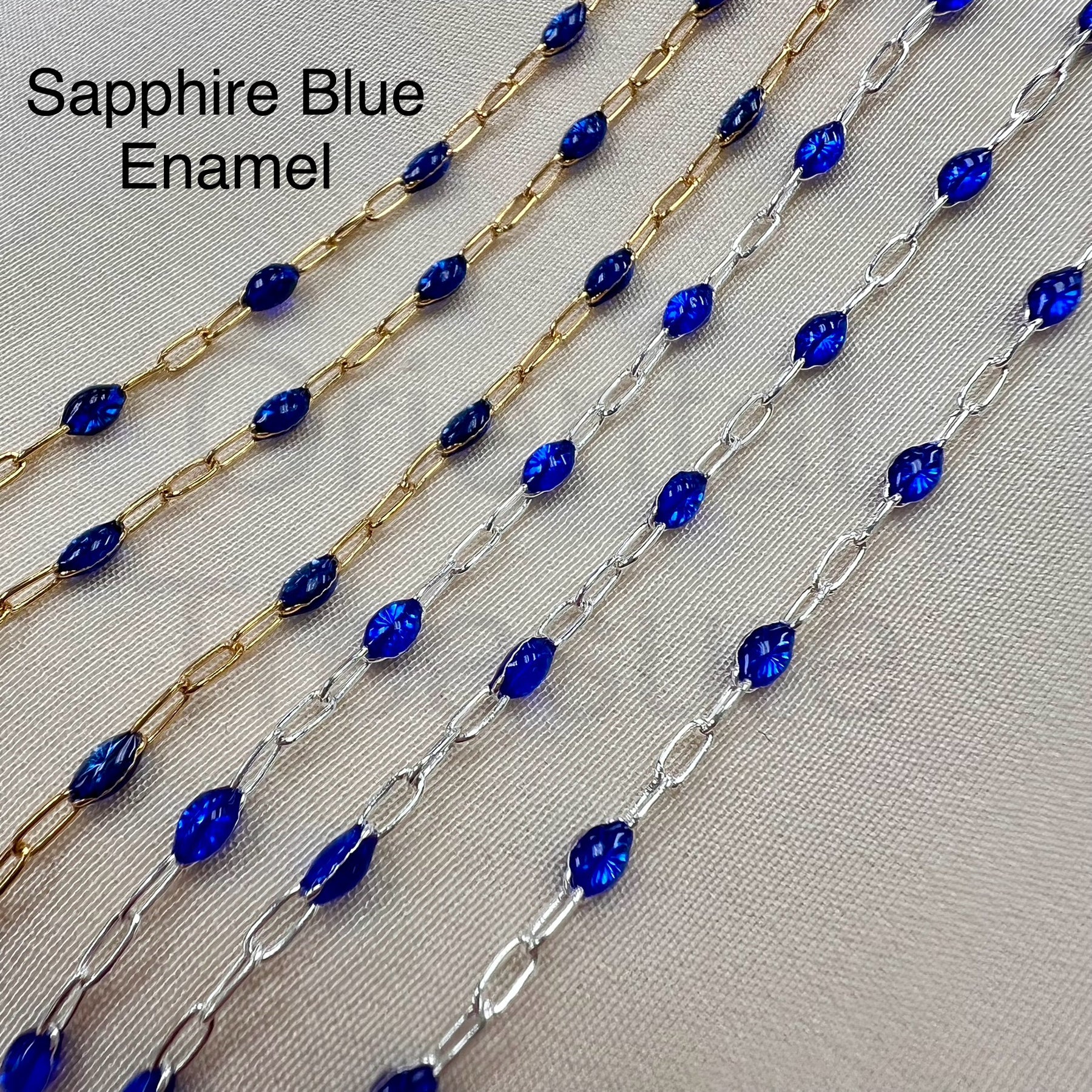 CX27: Enamel Paperclip Chain by the foot – Oriental Treasure