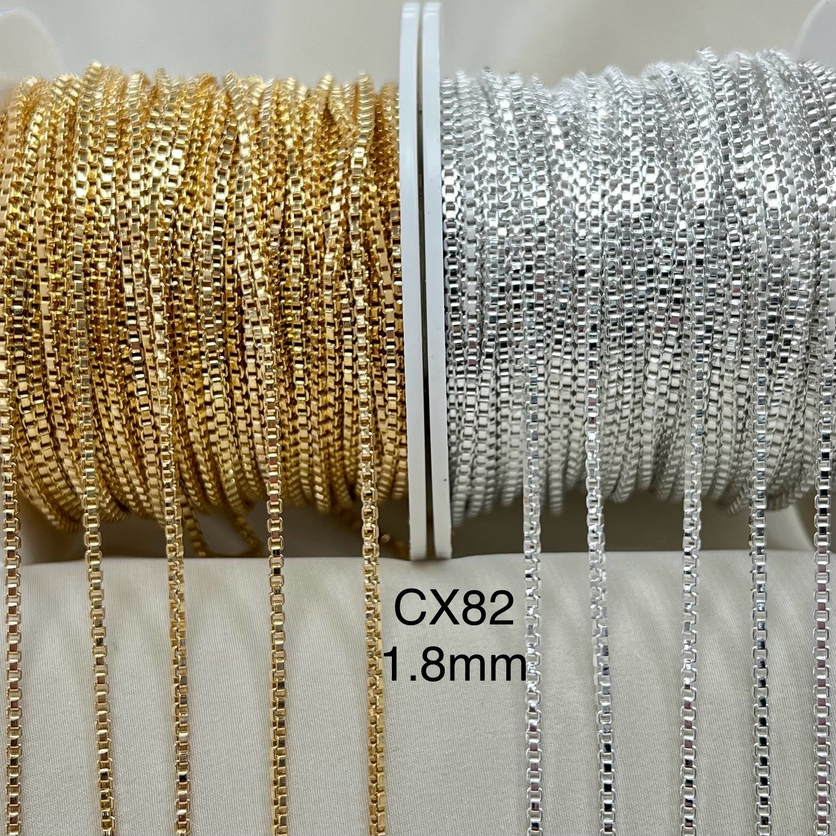 CX82: Box Chain by the foot - 24ga Jump Ring – Oriental Treasure