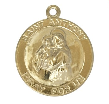 CH59 - 17.5mm Saint Anthony Coin 14kt GF Charm – Oriental Treasure