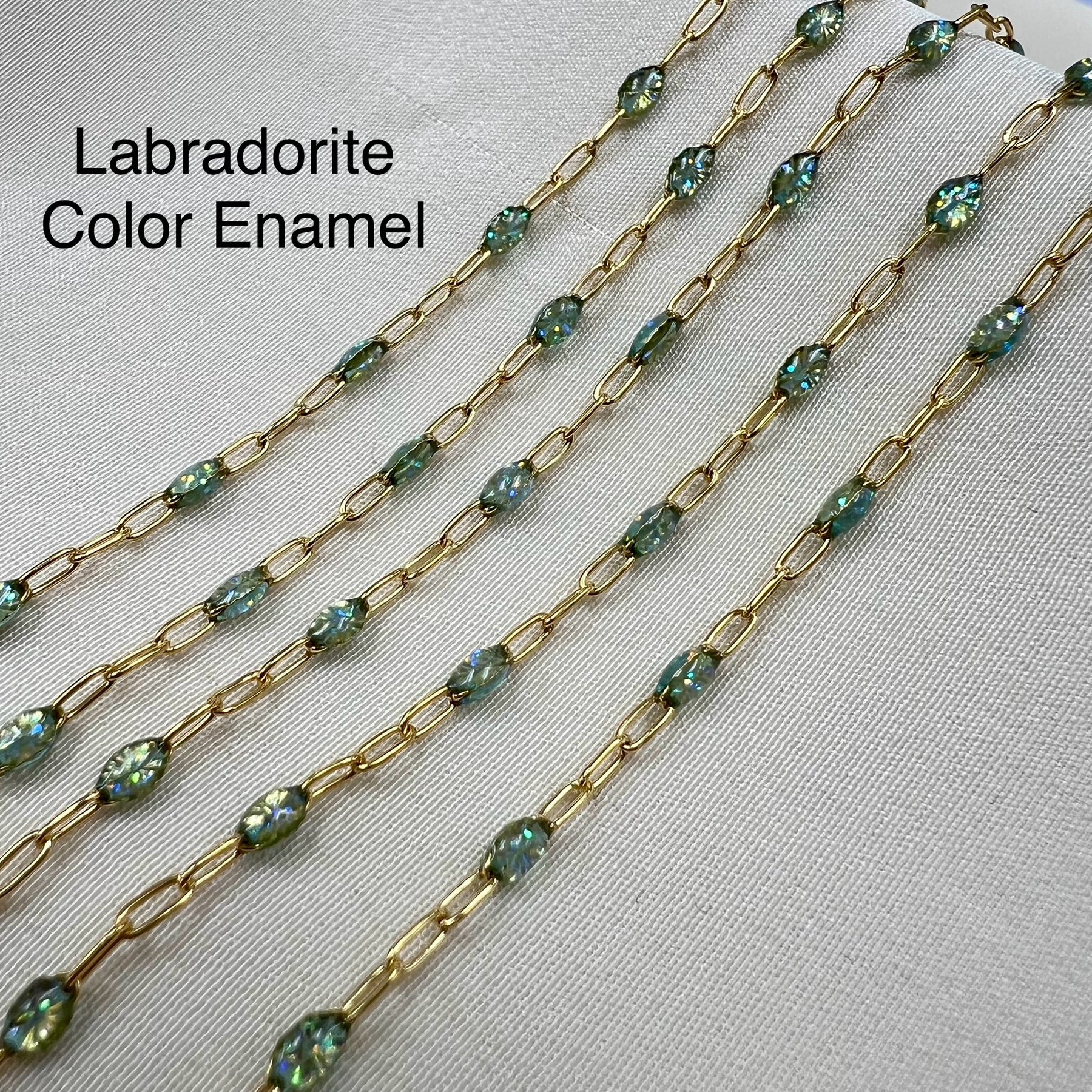 CX27: Enamel Paperclip Chain by the foot – Oriental Treasure