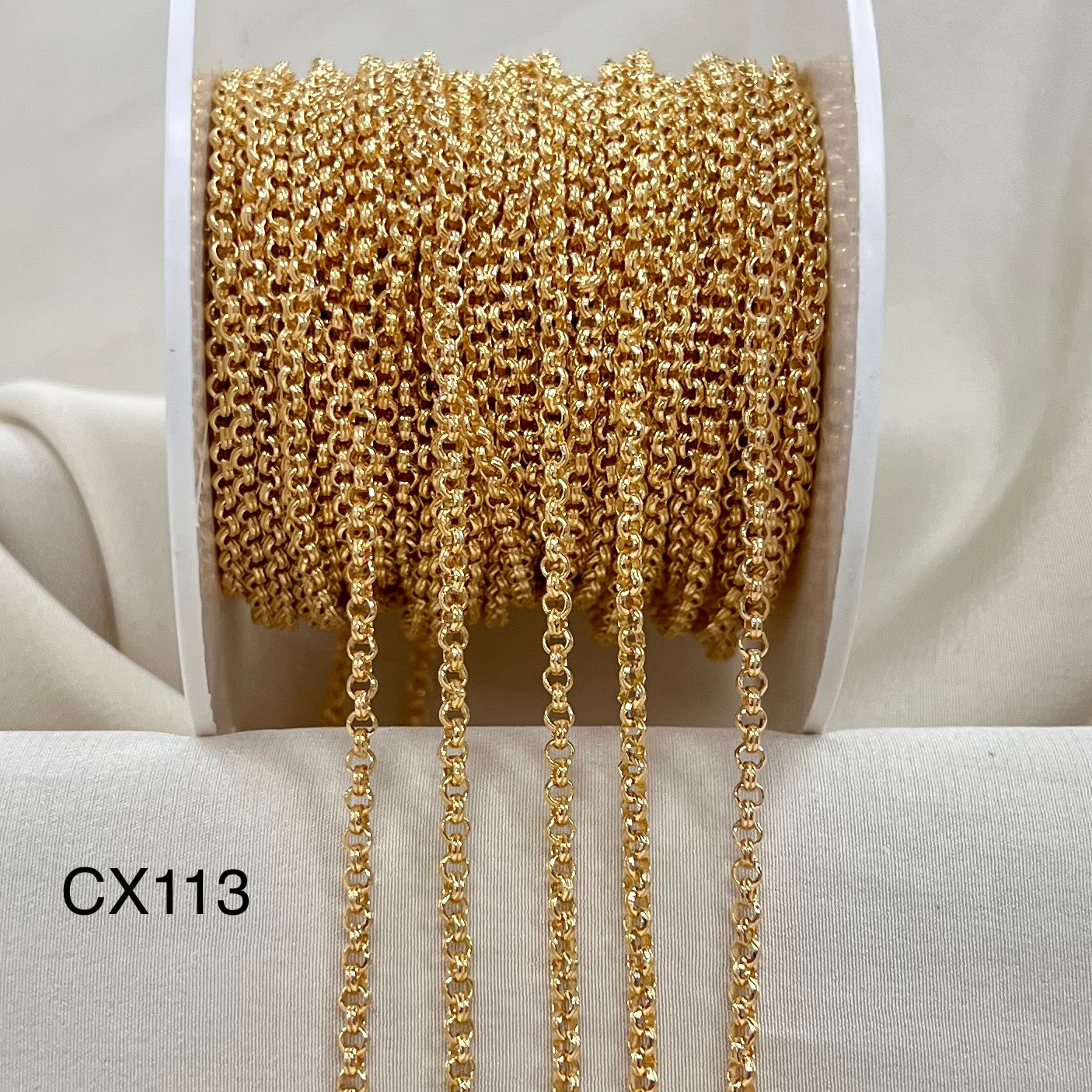 CX113 - 2.4mm Double Rolo Chain by the foot – Oriental Treasure
