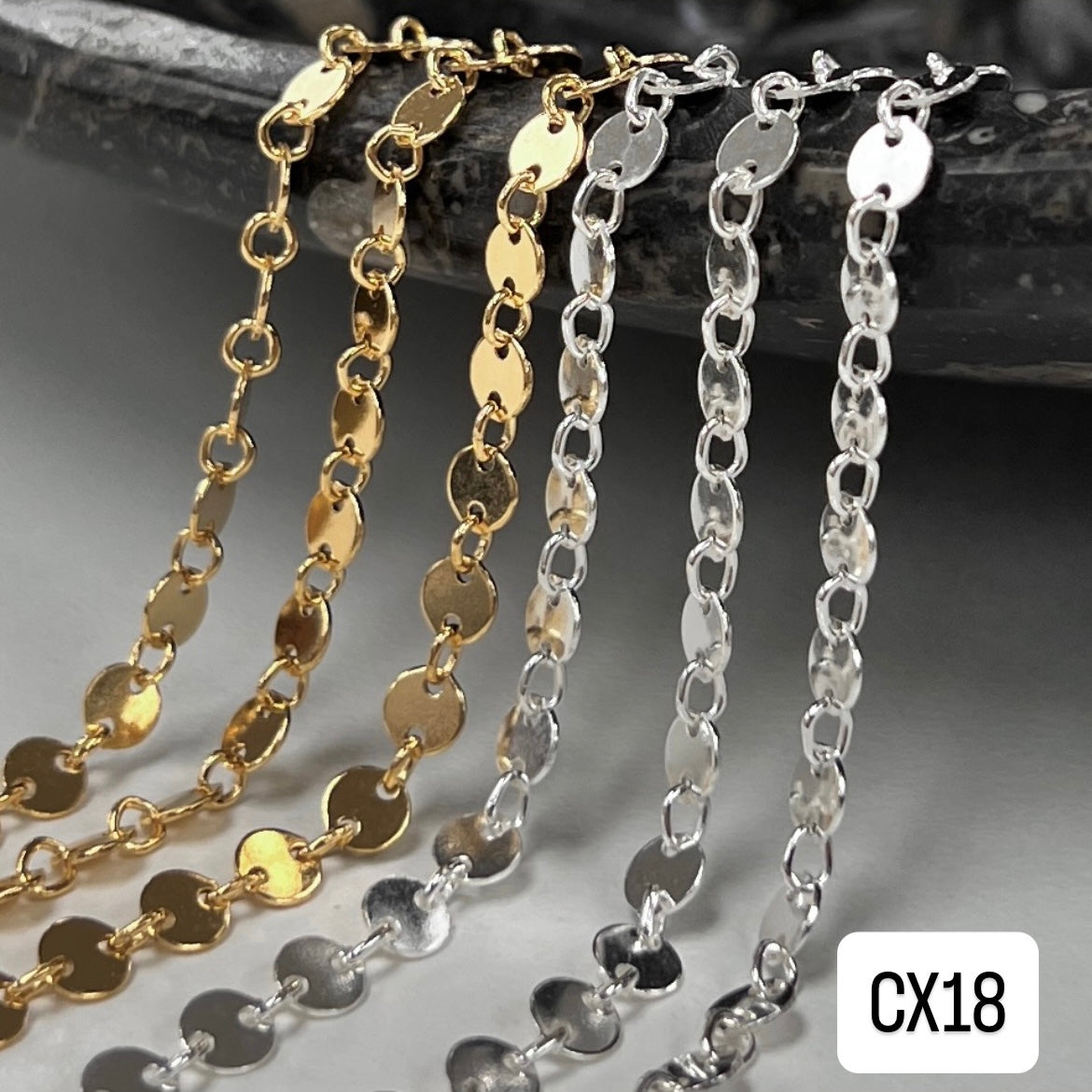 CX18: 4mm Disc Chain - by the foot – Oriental Treasure